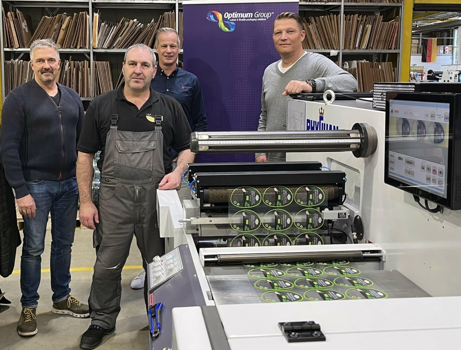 Zweite Rhyguan-Maschine für die Optimum Group | Etiketten-Labels